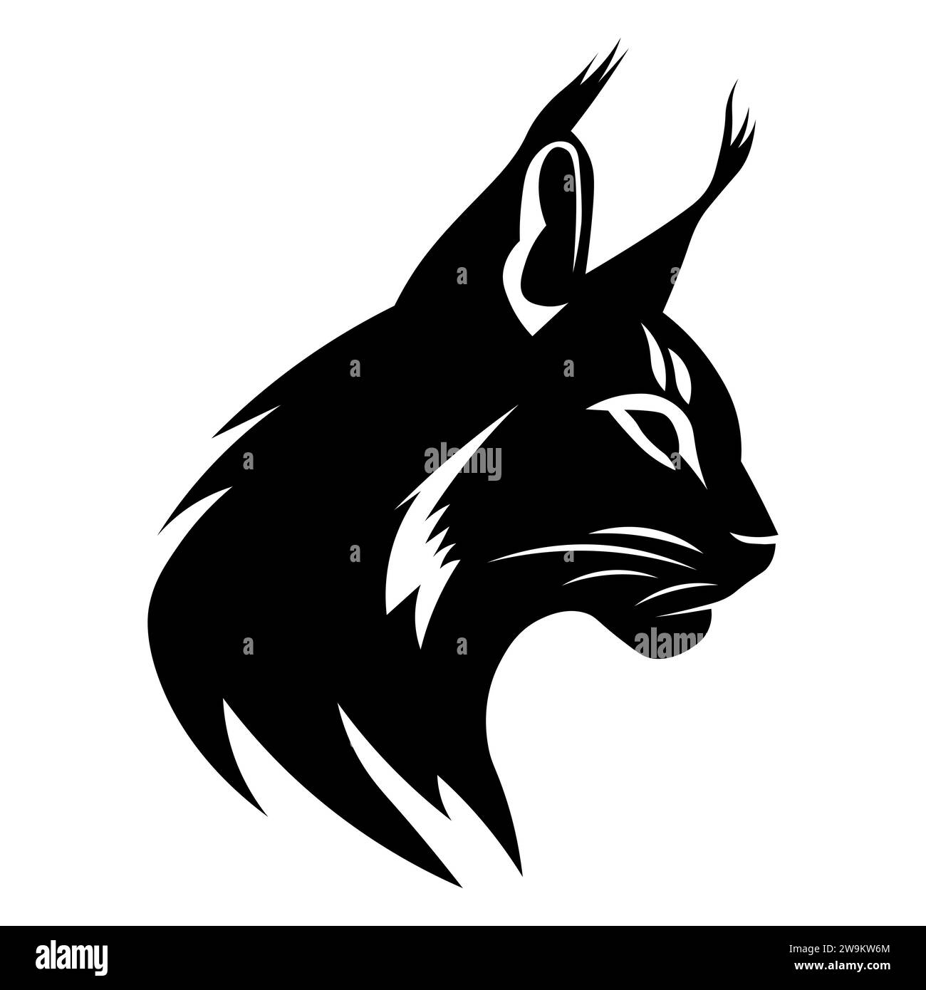 White cat with black spots on it Stock Vector Images - Alamy