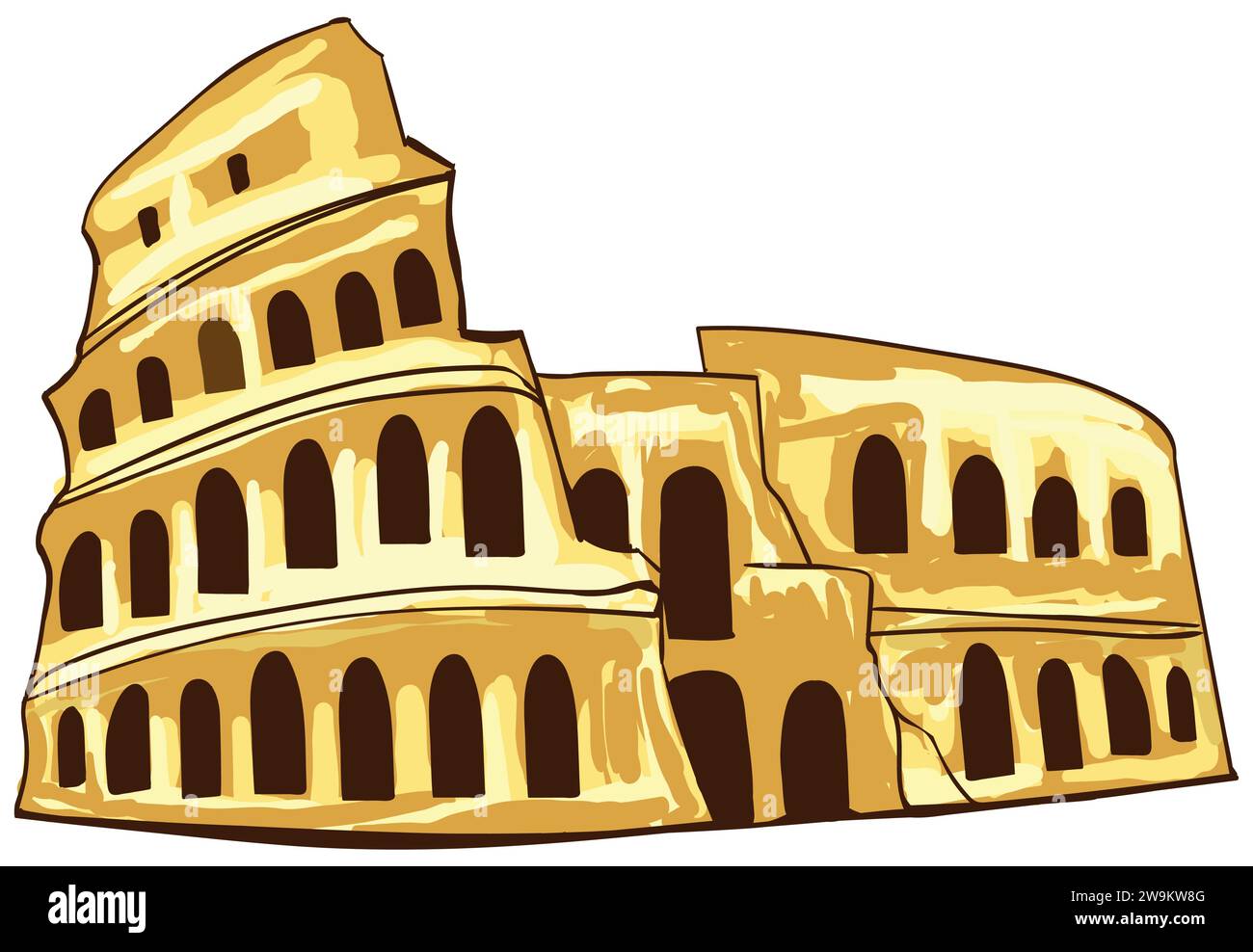 Colosseum in rome structure Stock Vector Images - Alamy