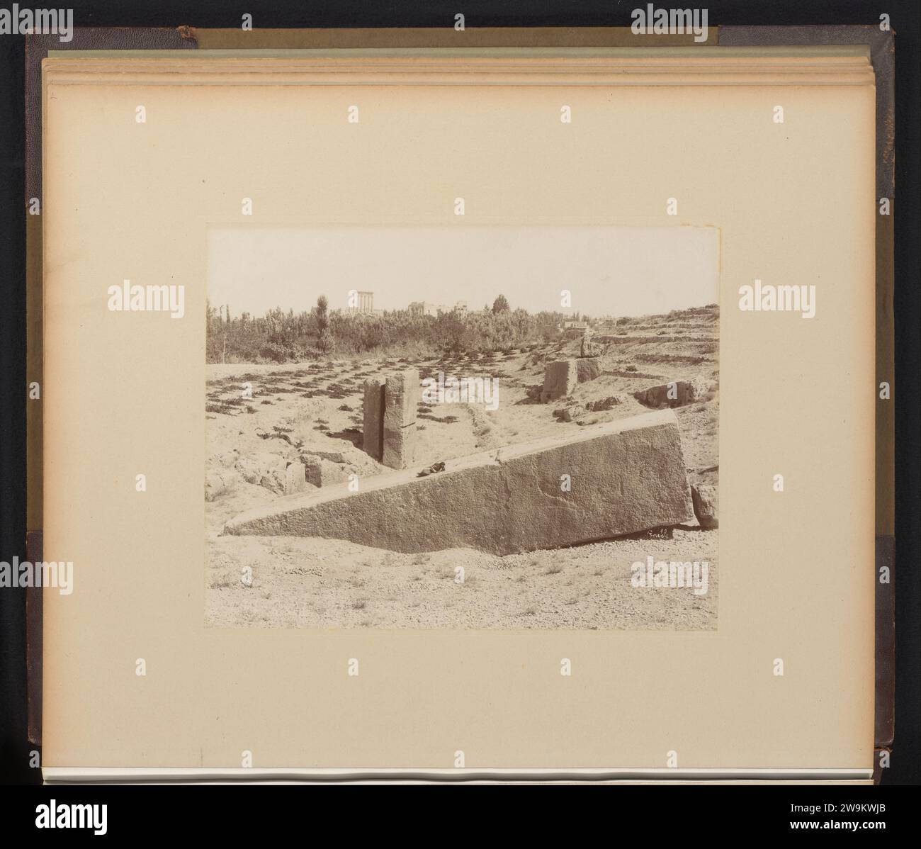 View of the ruins of the temple of Jupiter in Baalbek, Lebanon, Félix ...