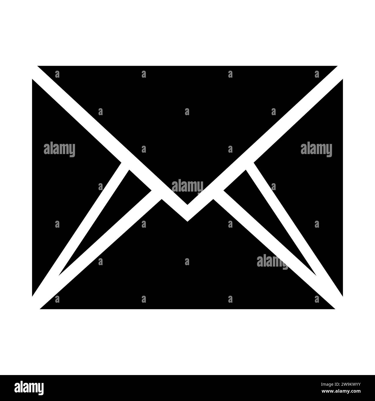 Mail black vector icon on white background Stock Vector Image & Art - Alamy