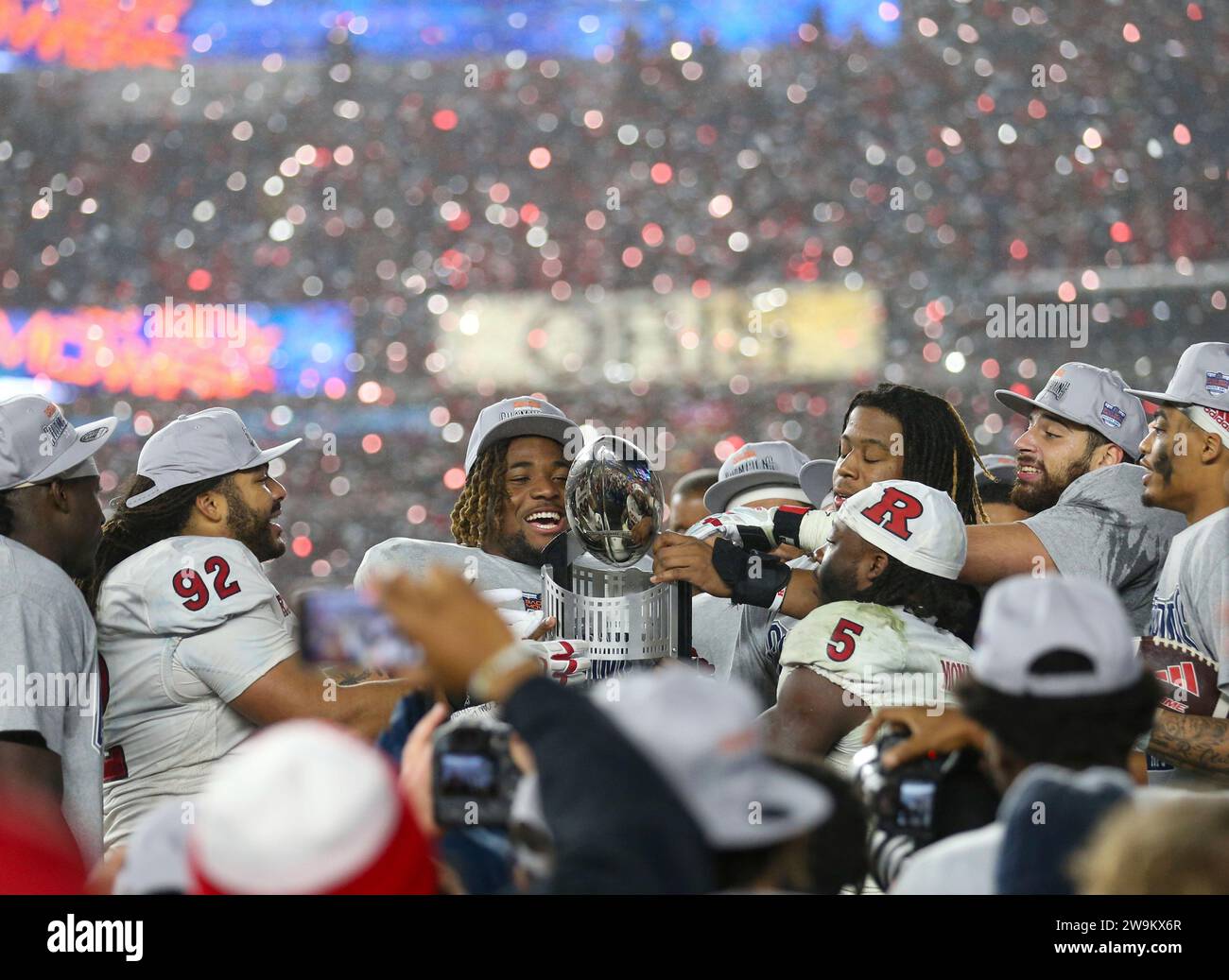 December 28, 2023: Rutgers celebrates their Bowl Victory during the Bad ...