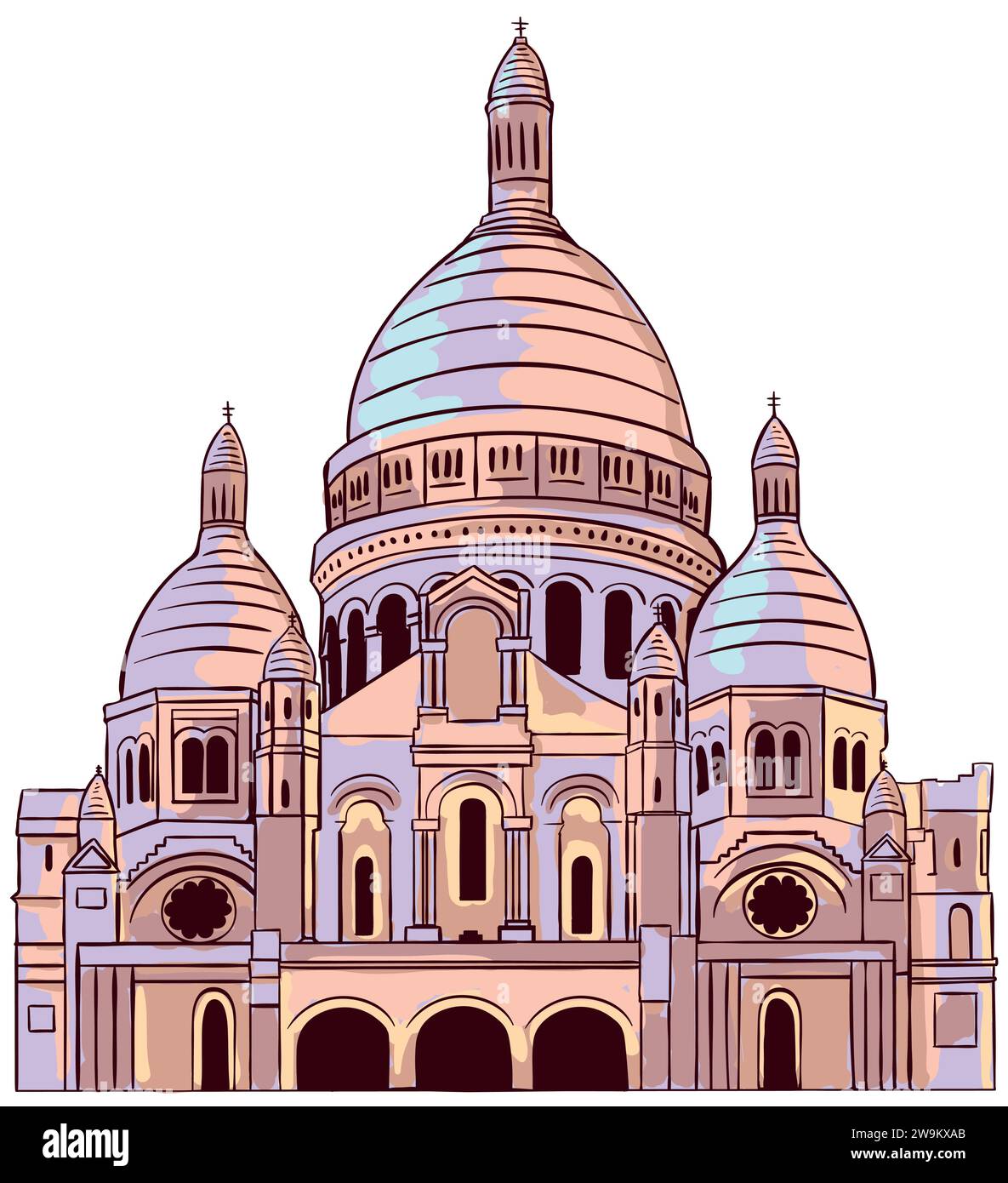 Old st peters basilica drawing Stock Vector Images - Alamy