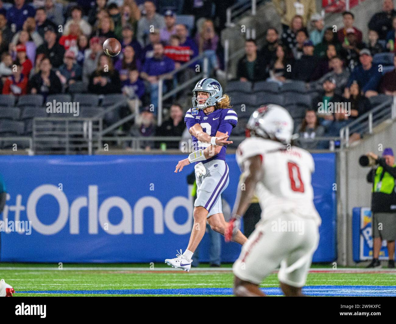 Orlando, FL, USA. 28th Dec, 2023. Kansas State quarterback Avery ...