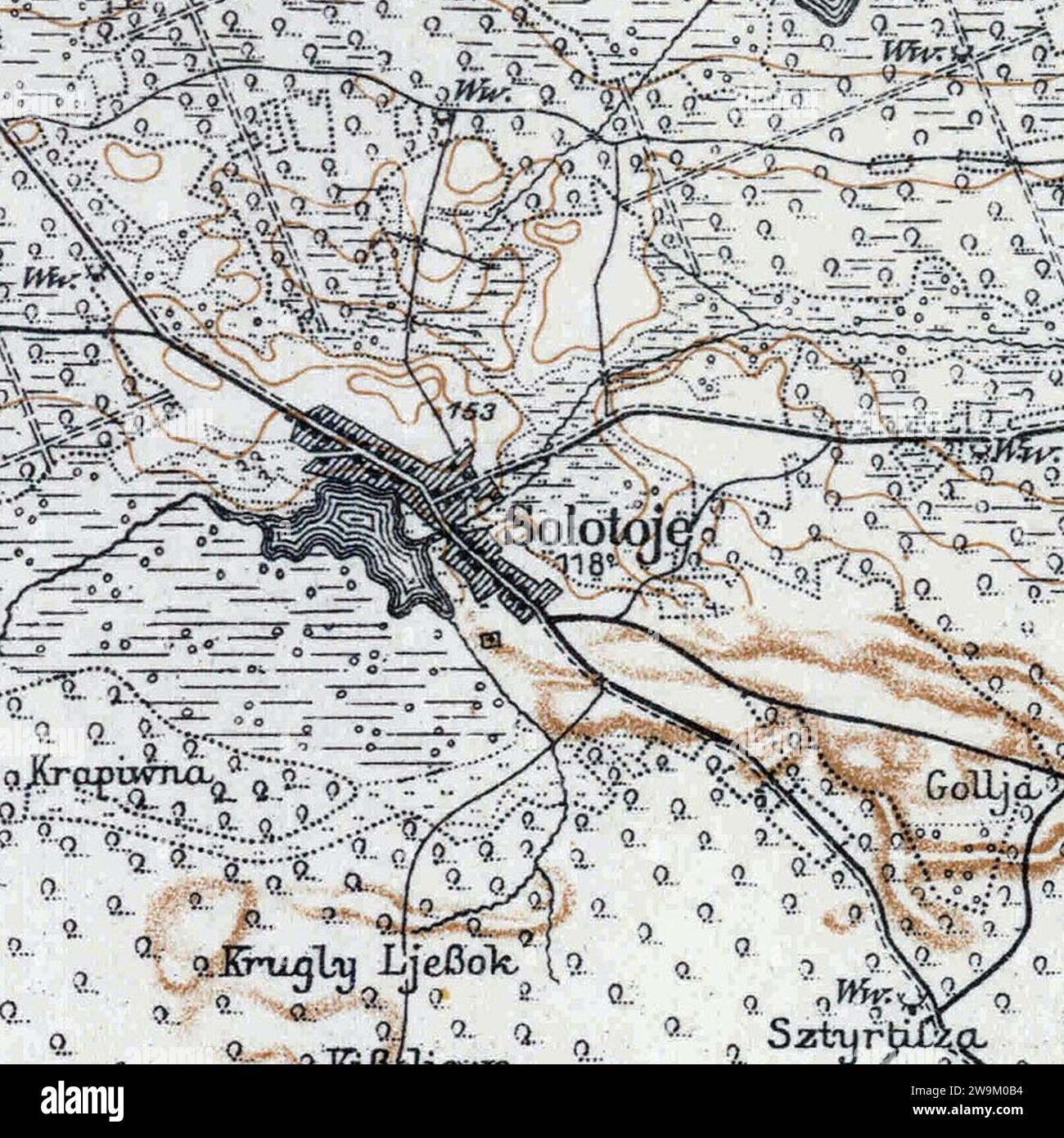 Zolote, 1917, map Stock Photo - Alamy