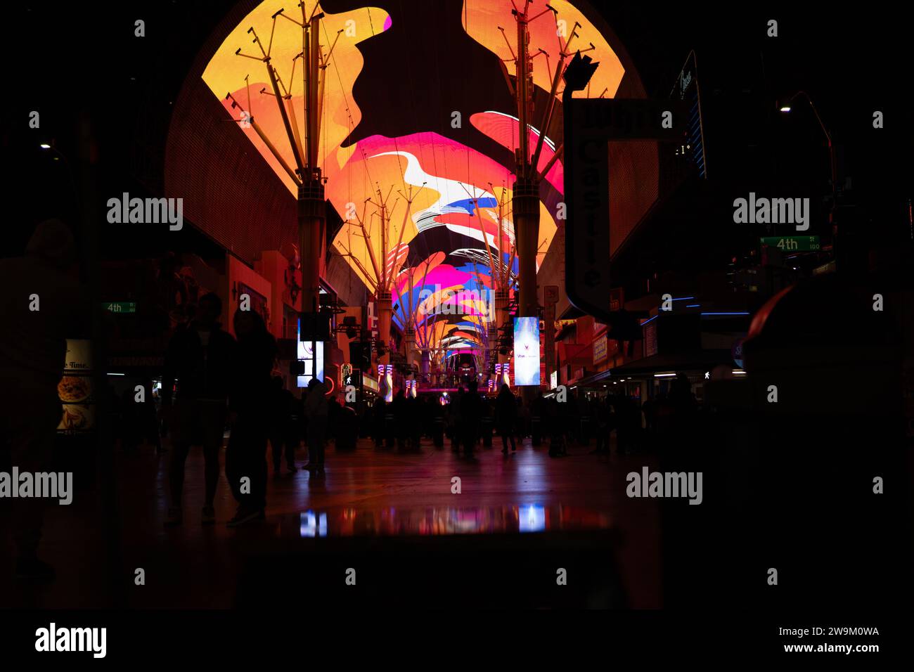 World's Longest LED screen seen at Fremont street in Las Vegas, Nevada ...