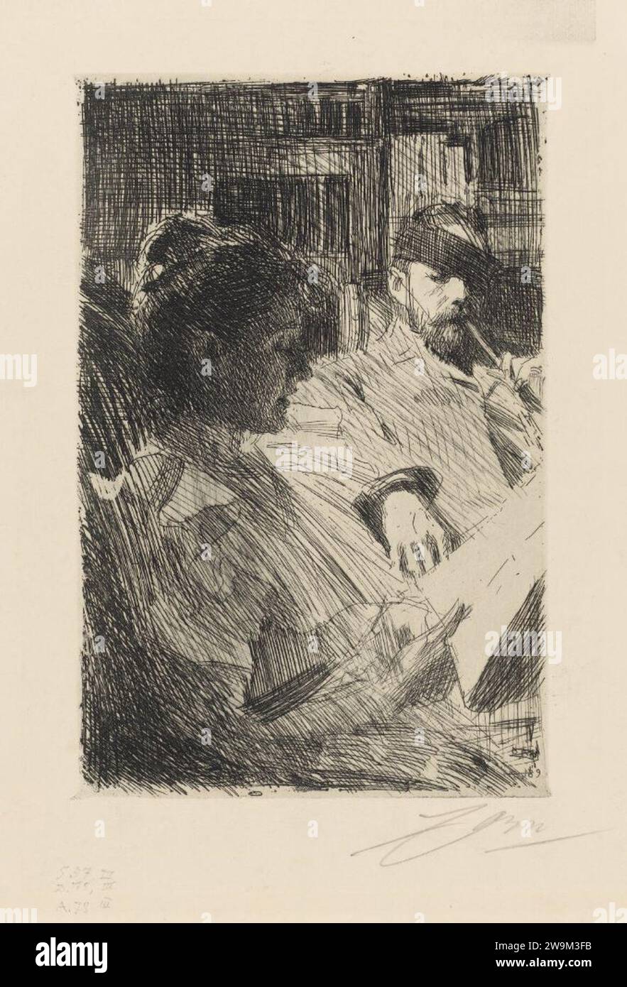 Zorn - Portrait of Mr and Mrs Charles Deering, NMG 371894 Stock Photo ...