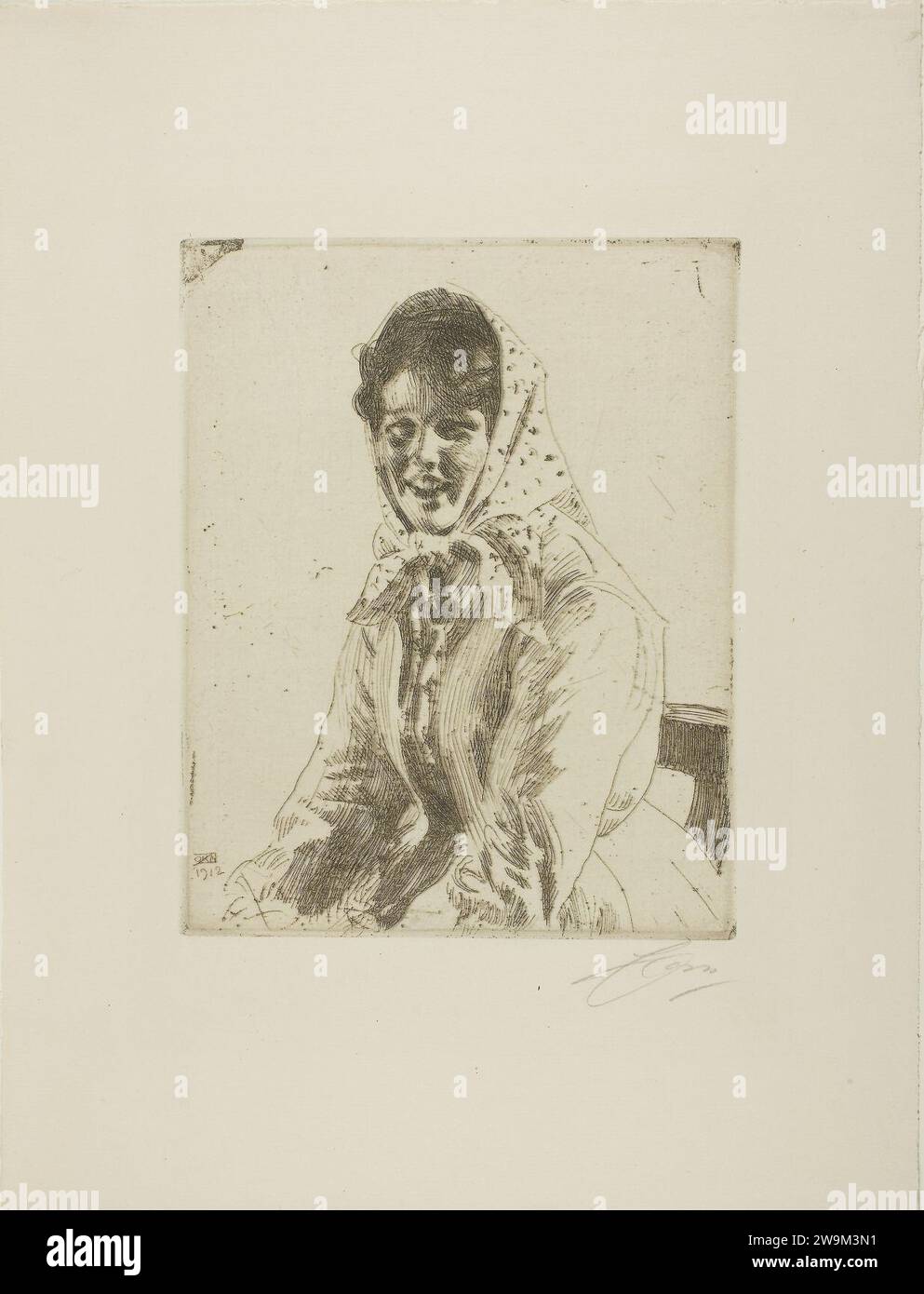 Zorn - Skerikulla (A Skeri Girl), 1927.2032 Stock Photo - Alamy