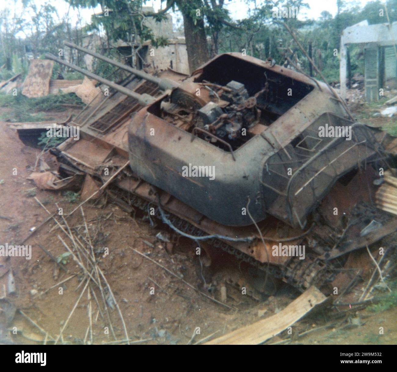 ZSU-57-2 destroyed at An Loc Stock Photo - Alamy
