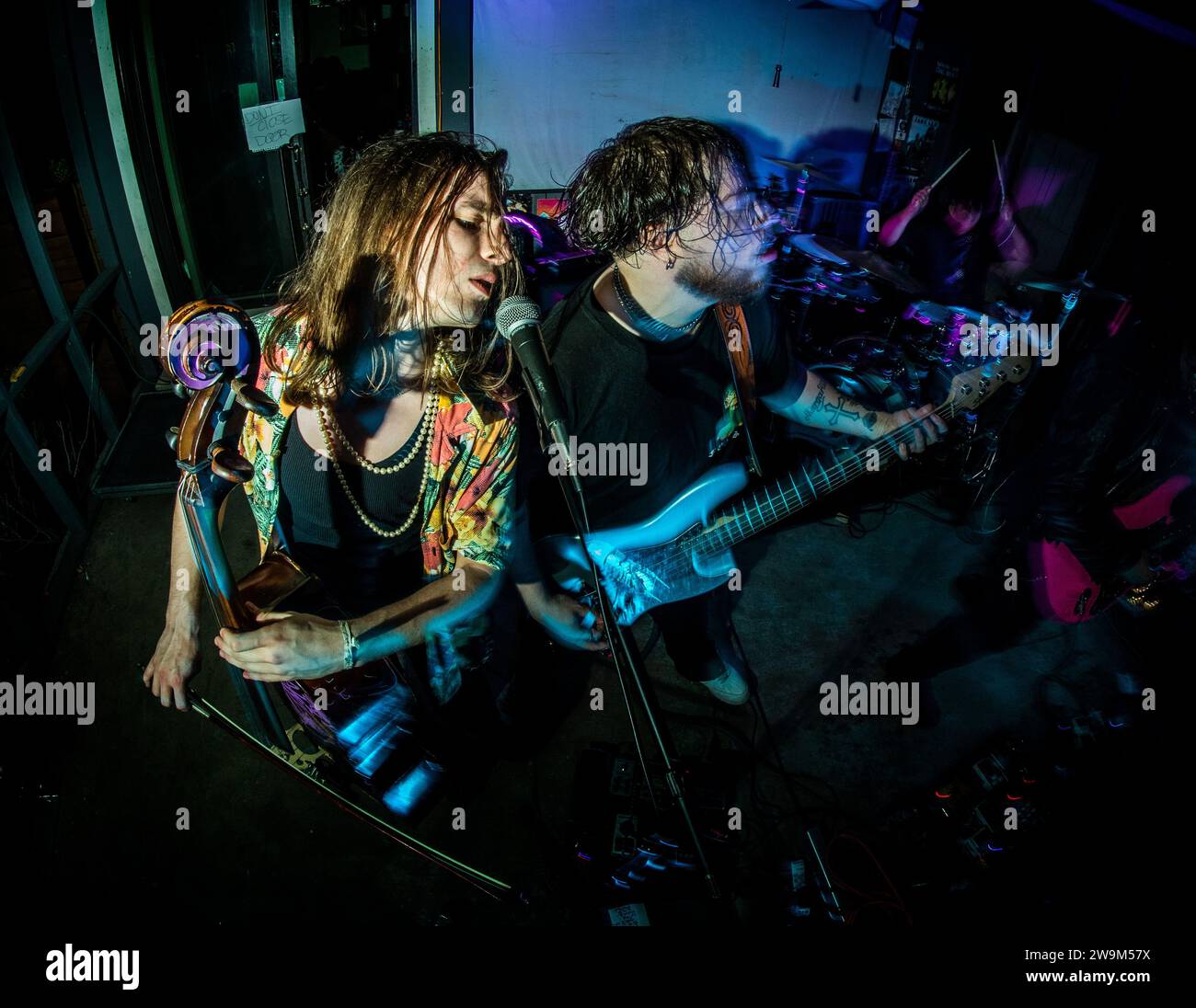 The band DIE SPITZ performs at the FarOut Lounge, Austin, Texas Stock ...
