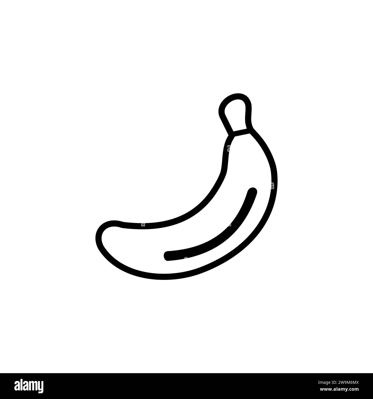 banana icon vector isolated on white background. banana icon Stock ...