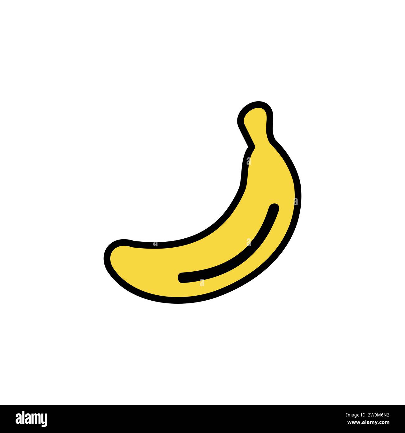 banana icon vector isolated on white background. banana icon Stock ...