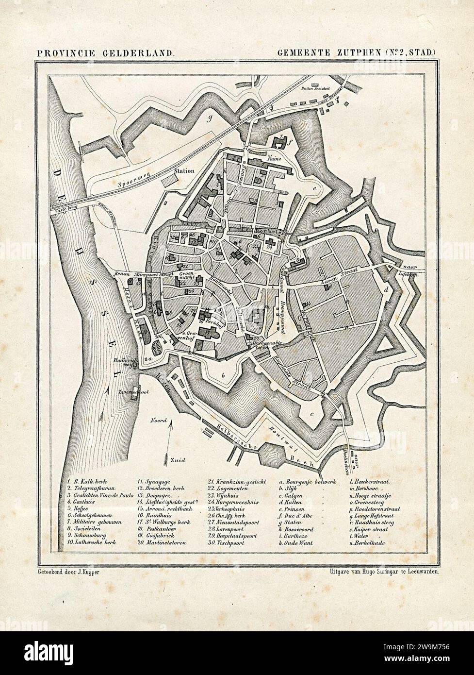 Zutphen stad, Gemeenteatlas van Nederland Stock Photo - Alamy