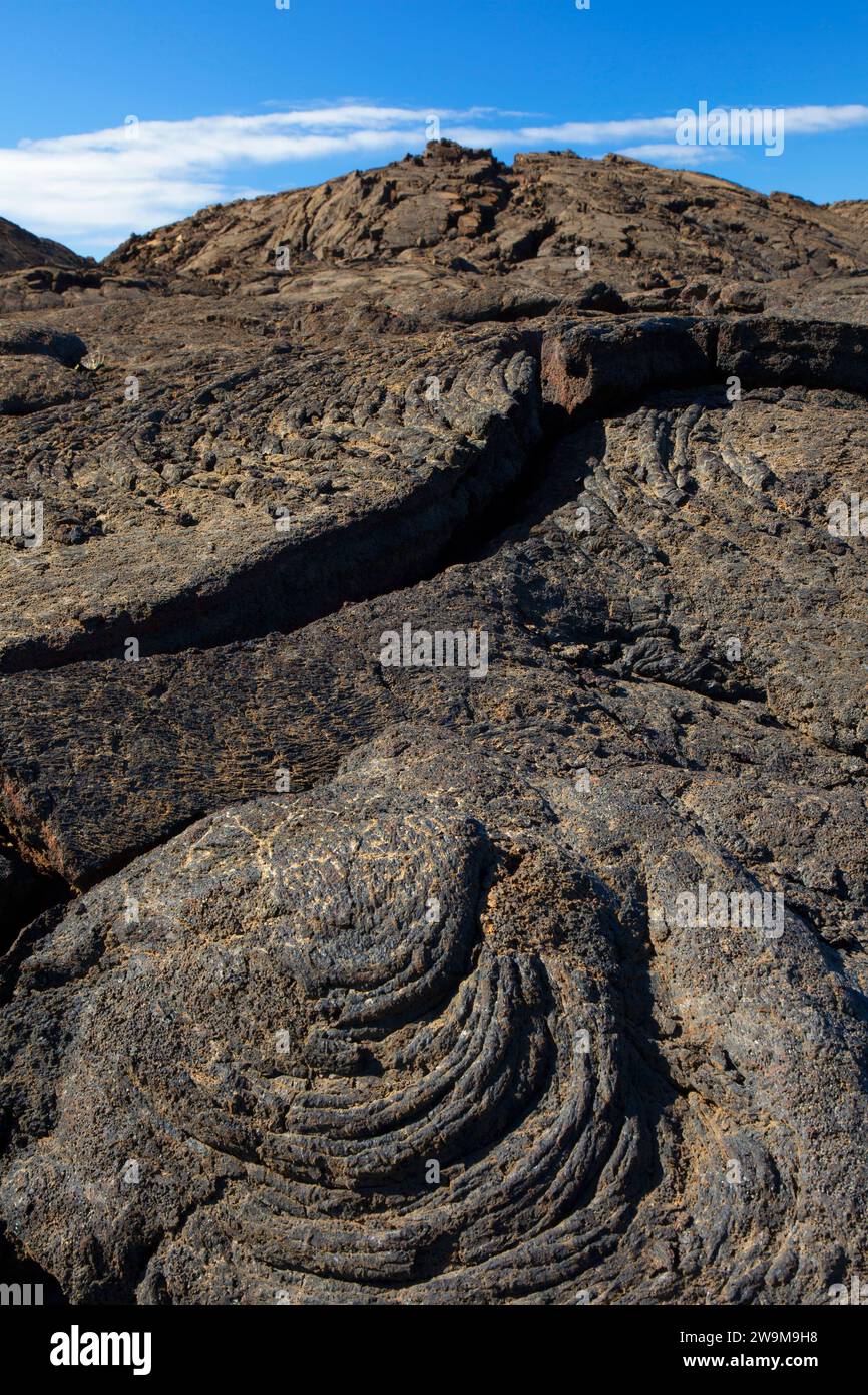 Puna Coast lava flow, Hawaii Volcanoes National Park, Hawaii Stock ...