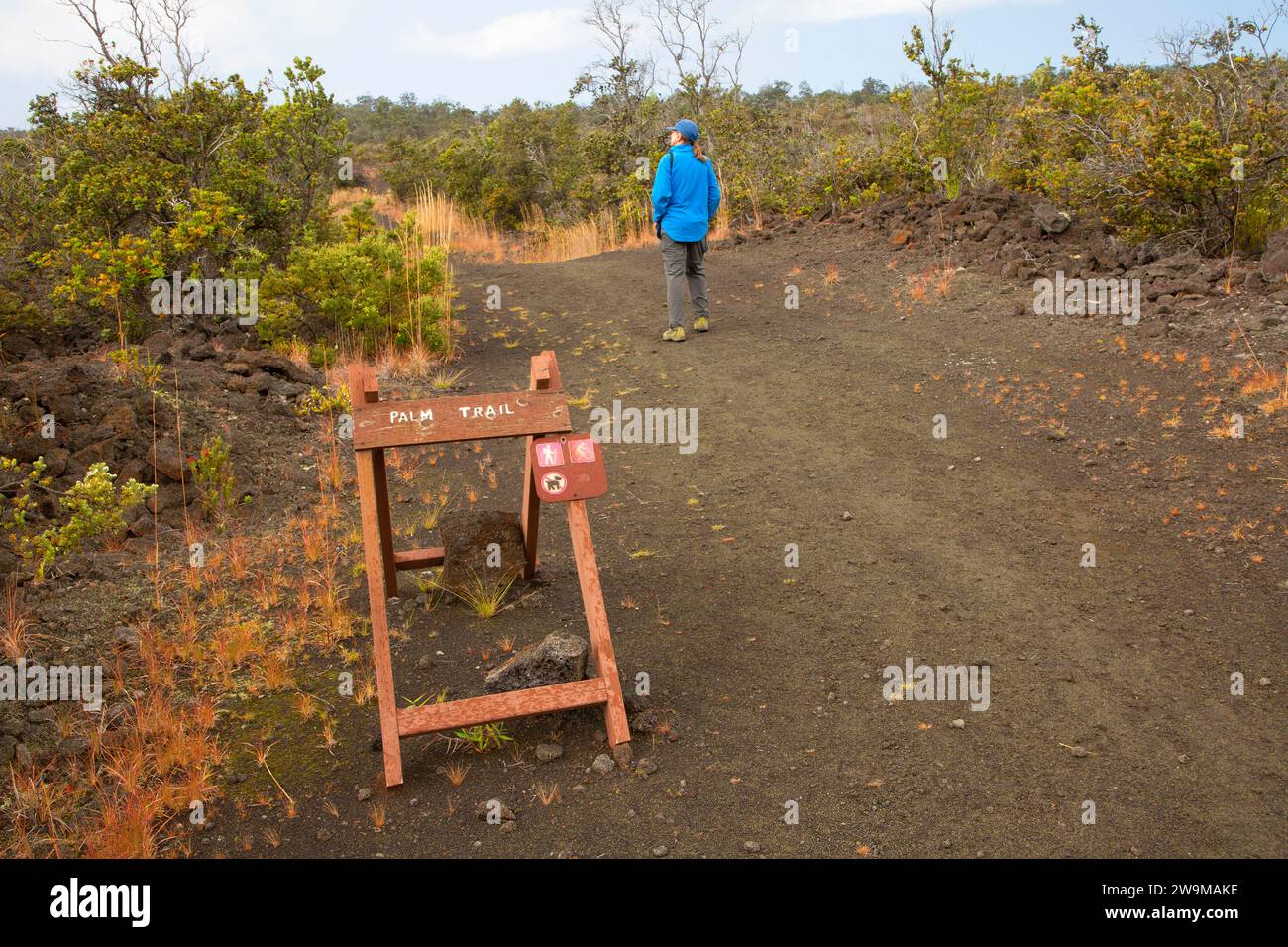 Palm Trail trailhead, Kahuku Unit, Hawaii Volcanoes National Park ...