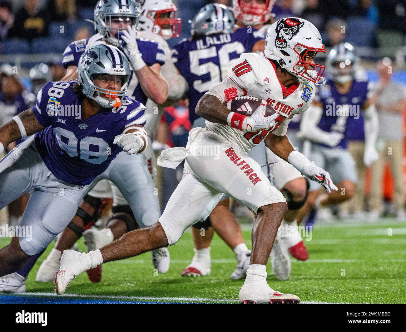 Orlando, USA. 28th Dec, 2023. December 28, 2023: NC State wide receiver Kevin Concepcion (10 ...