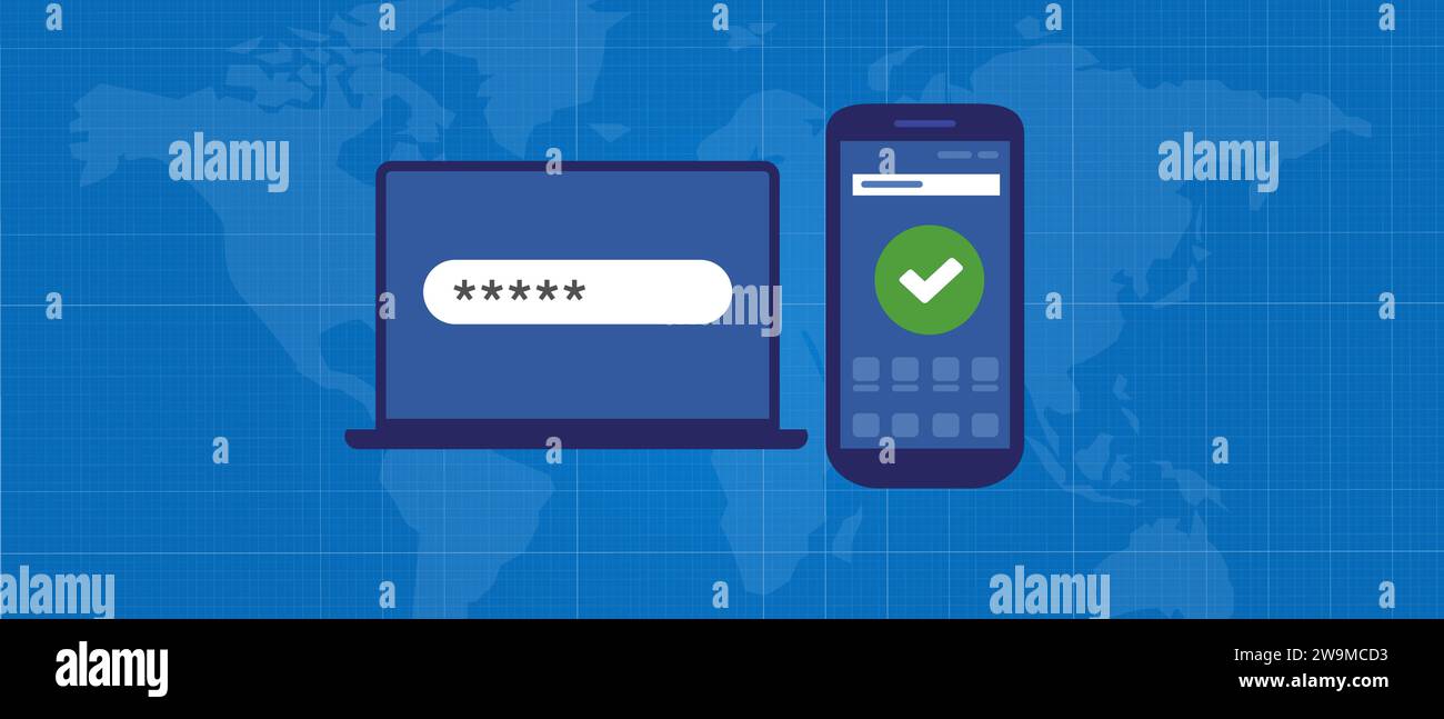 2FA two factor authentication laptop screen password and phone ... 2FA two factor authentication laptop screen password and phone ...