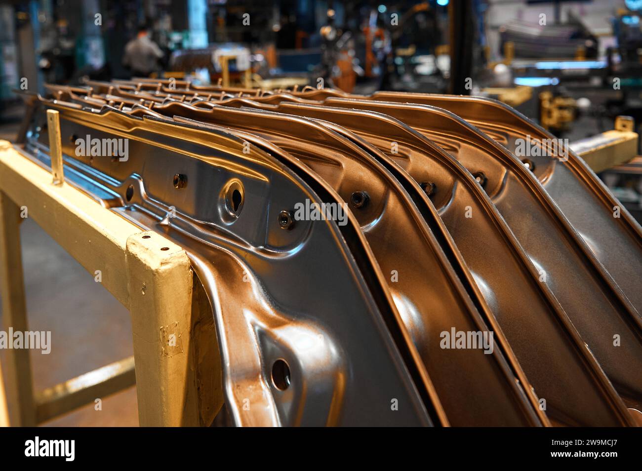 Details of car carcass hang on assembling conveyor Stock Photo - Alamy