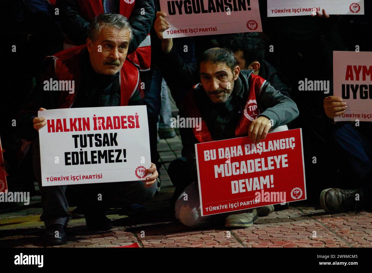 Izmir, Turkey. 28th Dec, 2023. Turkiye Workers' Party Members Protested ...