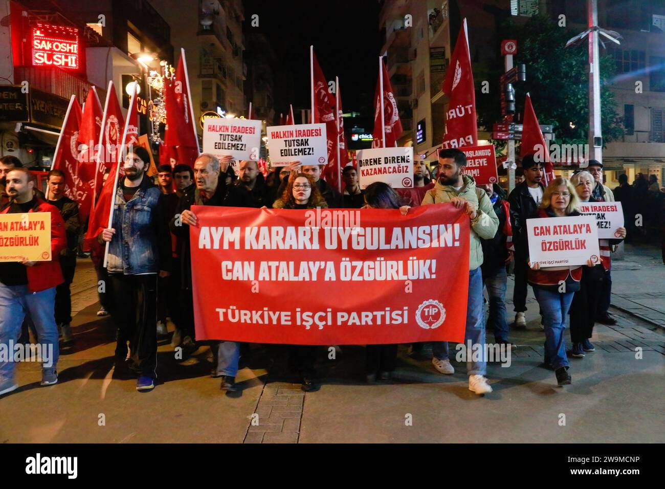 Izmir, Turkey. 28th Dec, 2023. Turkiye Workers' Party Members Protested ...
