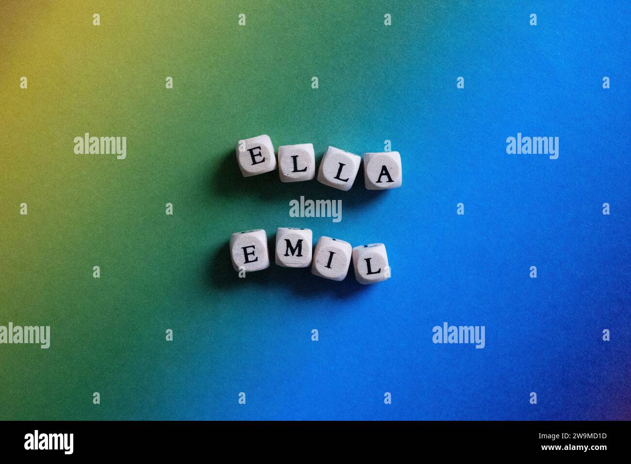 Wooden name list hi-res stock photography and images - Alamy