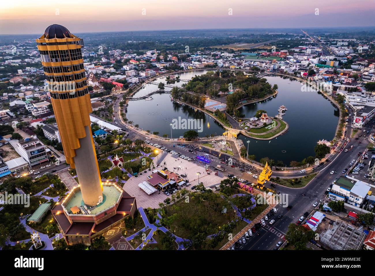 Aerial view of Roi Et Tower in Thailand Stock Photo - Alamy