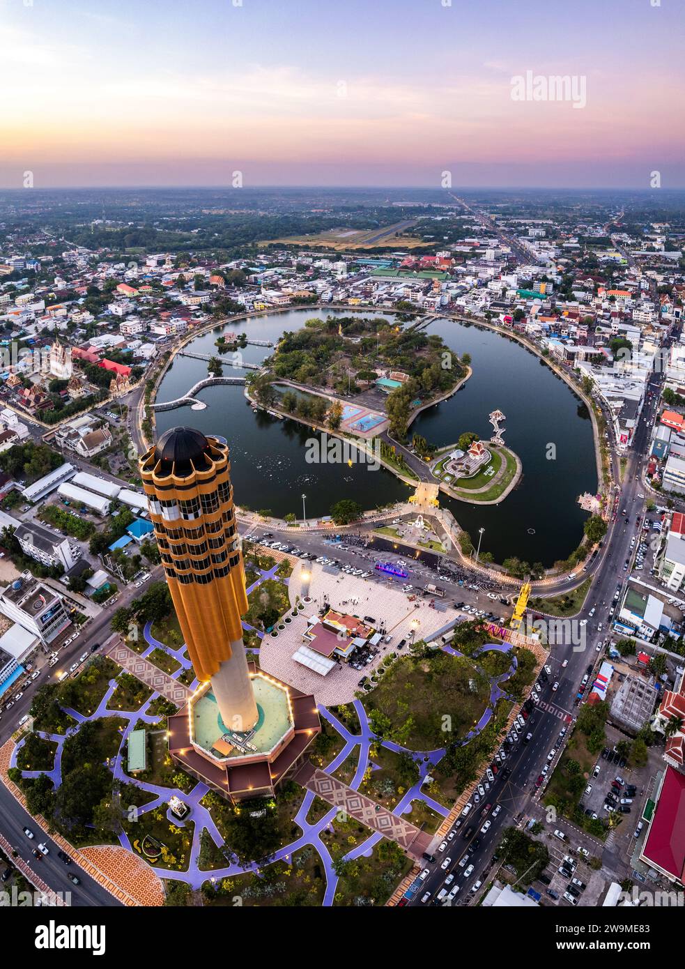 Aerial view of Roi Et Tower in Thailand Stock Photo - Alamy