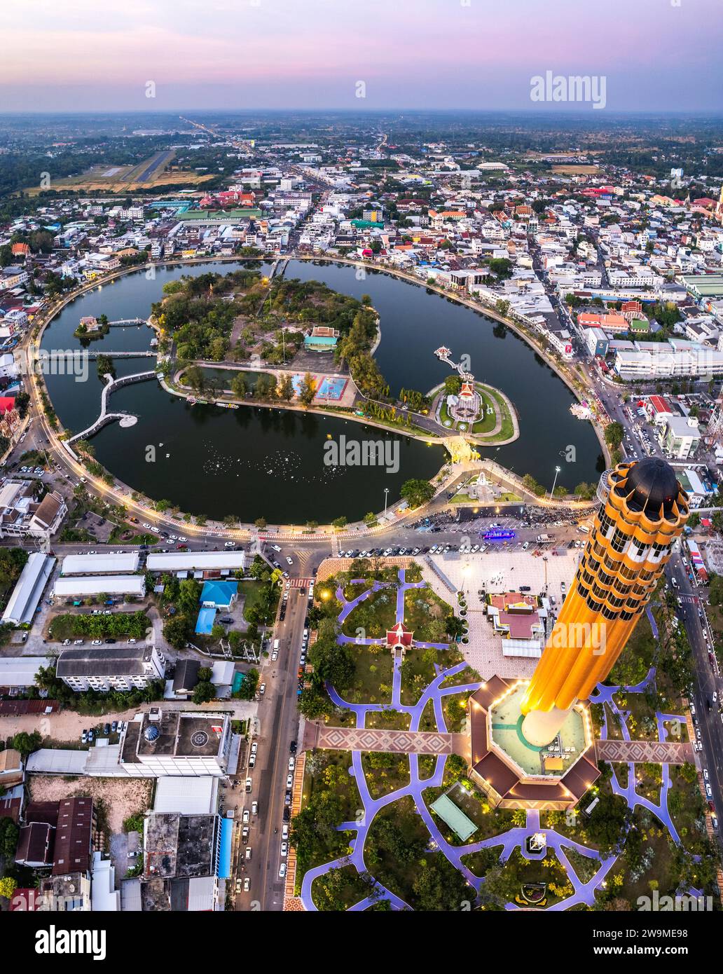 Aerial view of Roi Et Tower in Thailand Stock Photo - Alamy