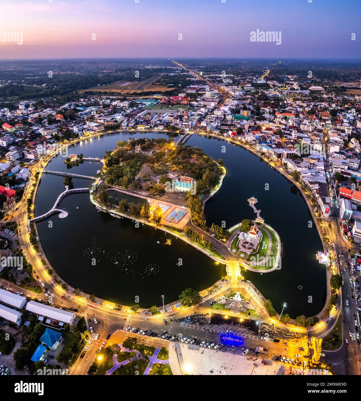 Aerial view of Roi Et Tower in Thailand Stock Photo - Alamy