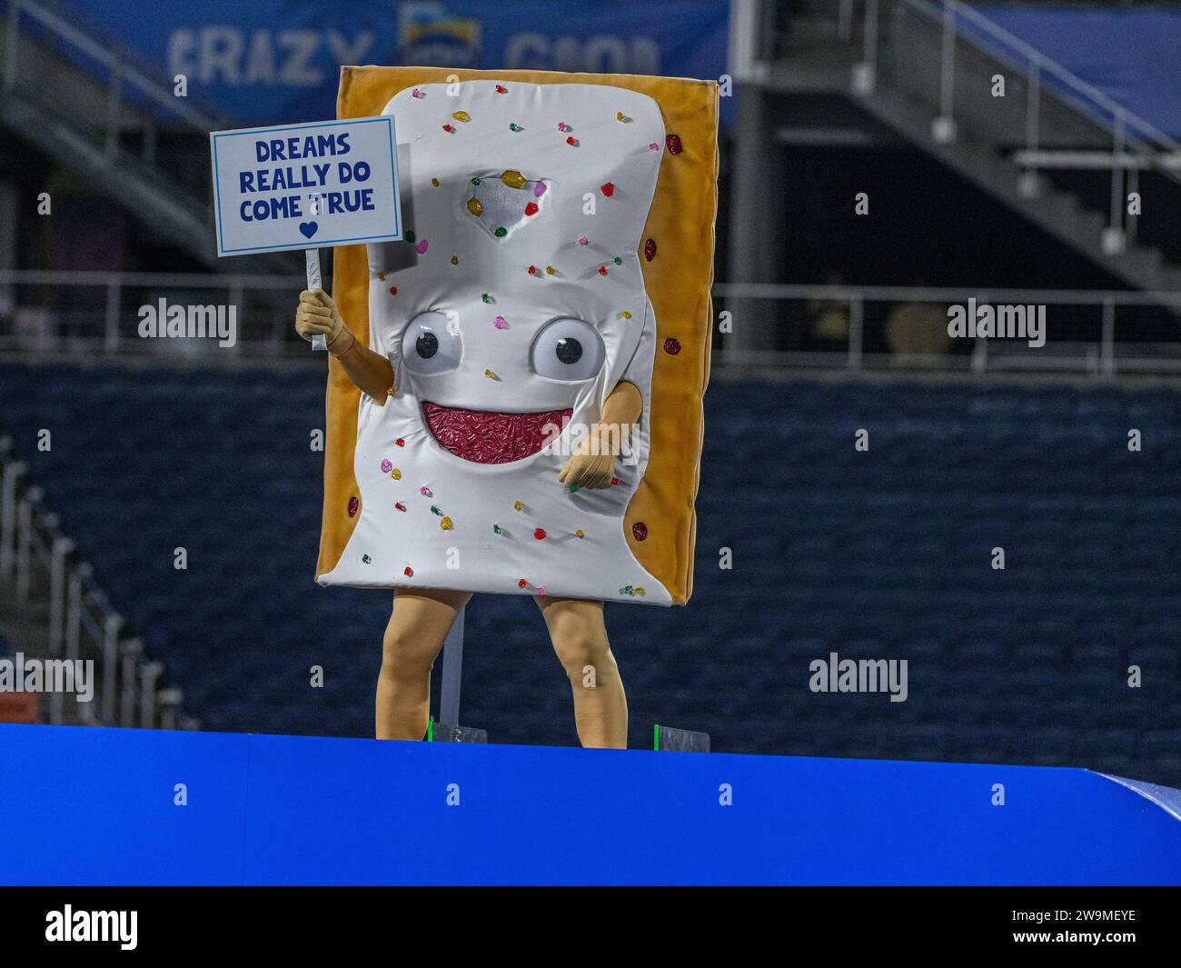 December 28, 2023: Strawberry Pop-Tart Bowl mascot performs after the ...