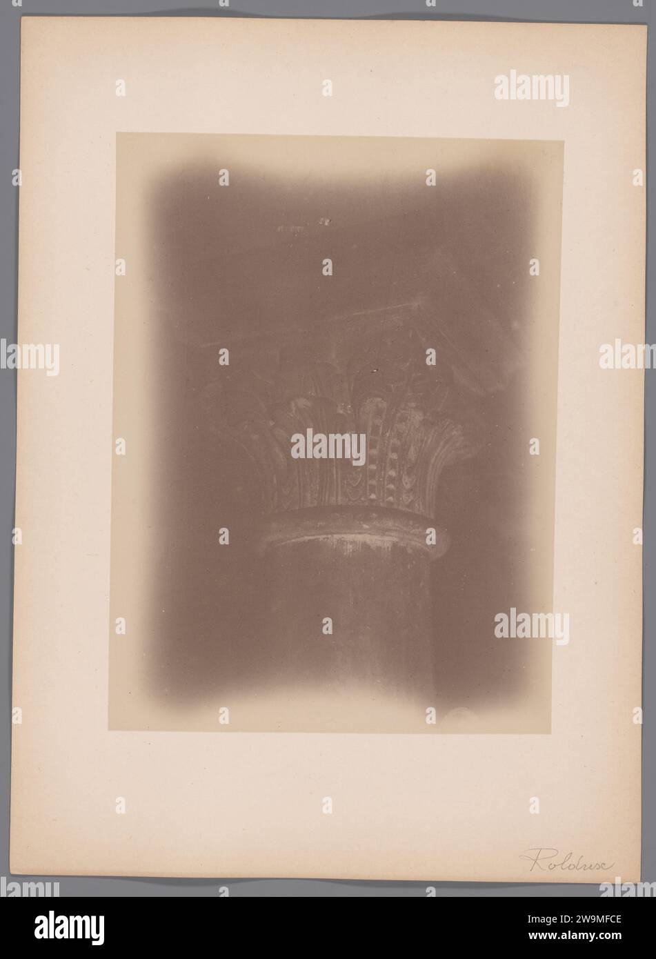 Capital of a column in Crypt from the Abbey Church in Rolduc, Anonymous ...