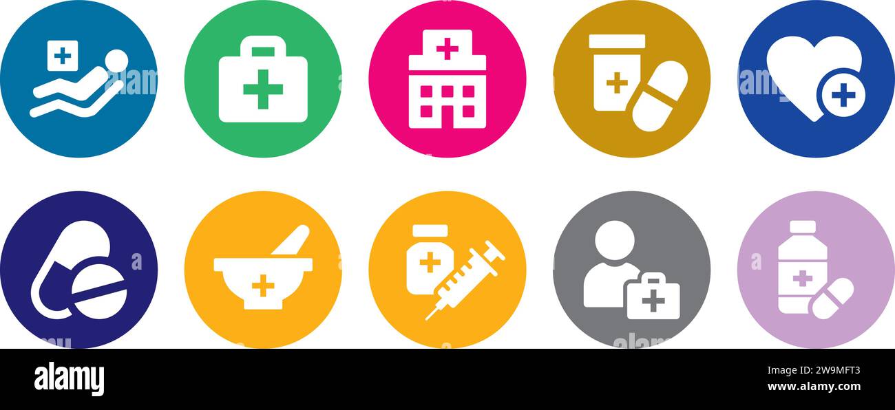 medical icon collection vector. medical icon vector Stock Vector Image ...