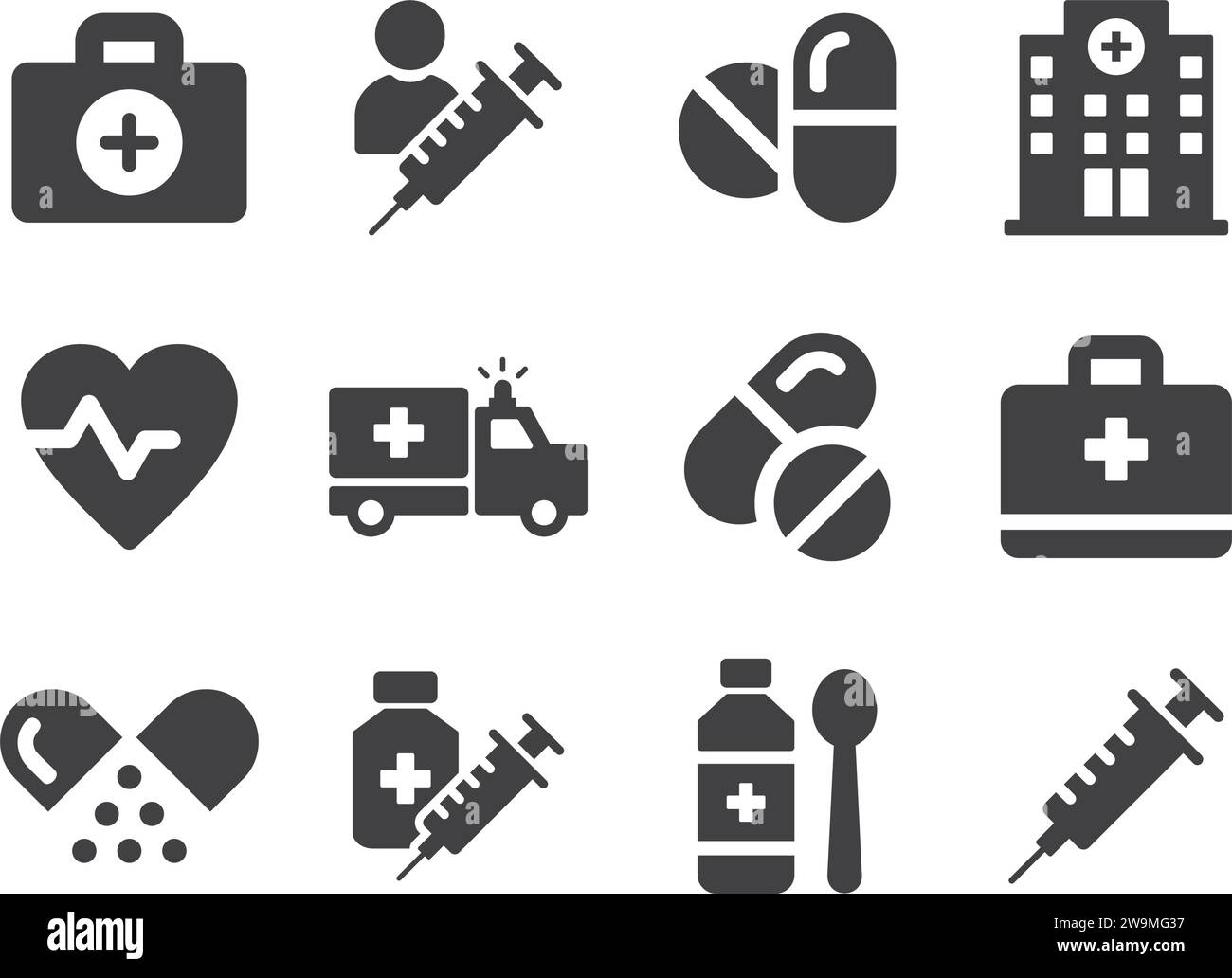 medical icon collection vector. medical icon vector Stock Vector Image ...