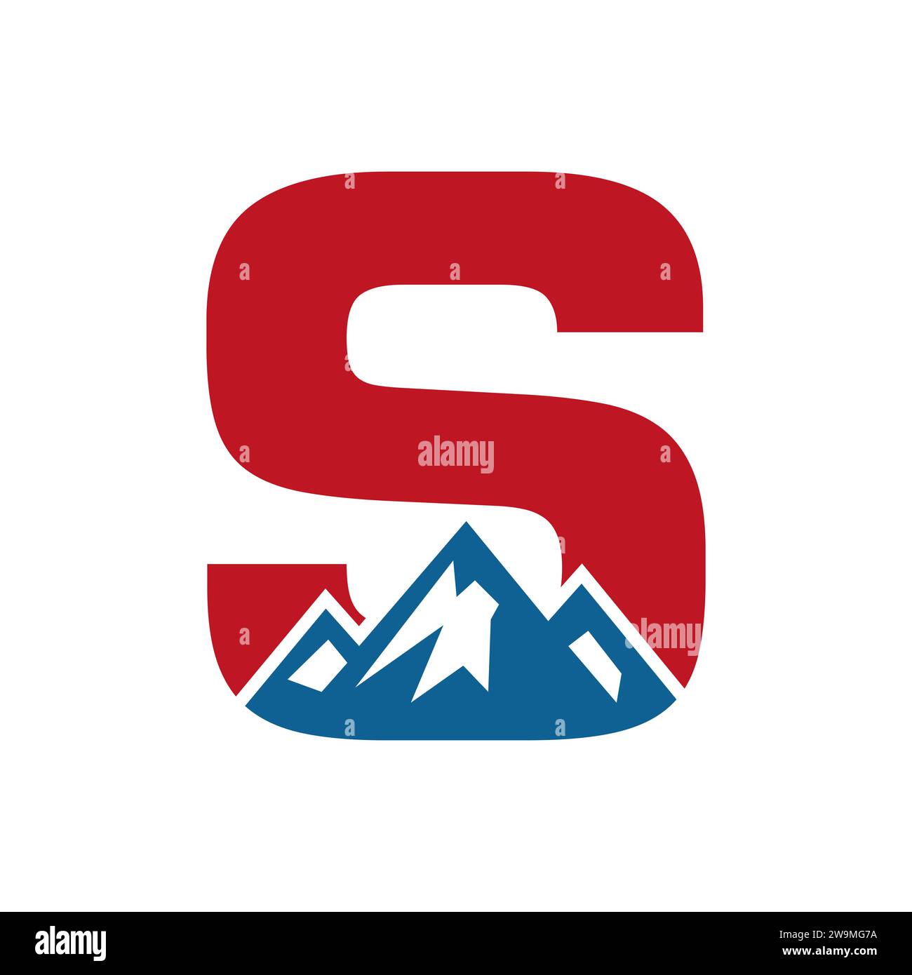 Mount Logo On Letter S, Mount Hill Symbol Vector Template Stock Vector ...