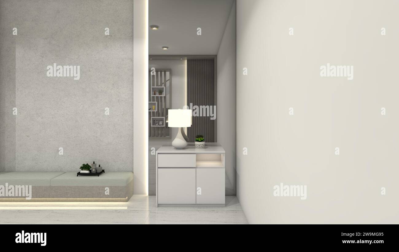 Minimalist Side Drawer Cabinet Ideas Stock Photo - Alamy