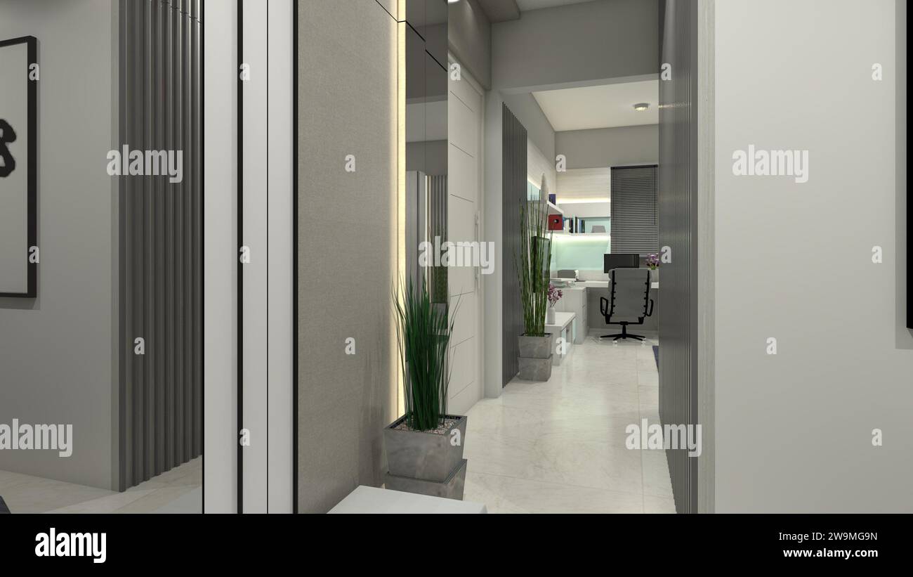 Modern Corridor Panel Ideas Stock Photo - Alamy