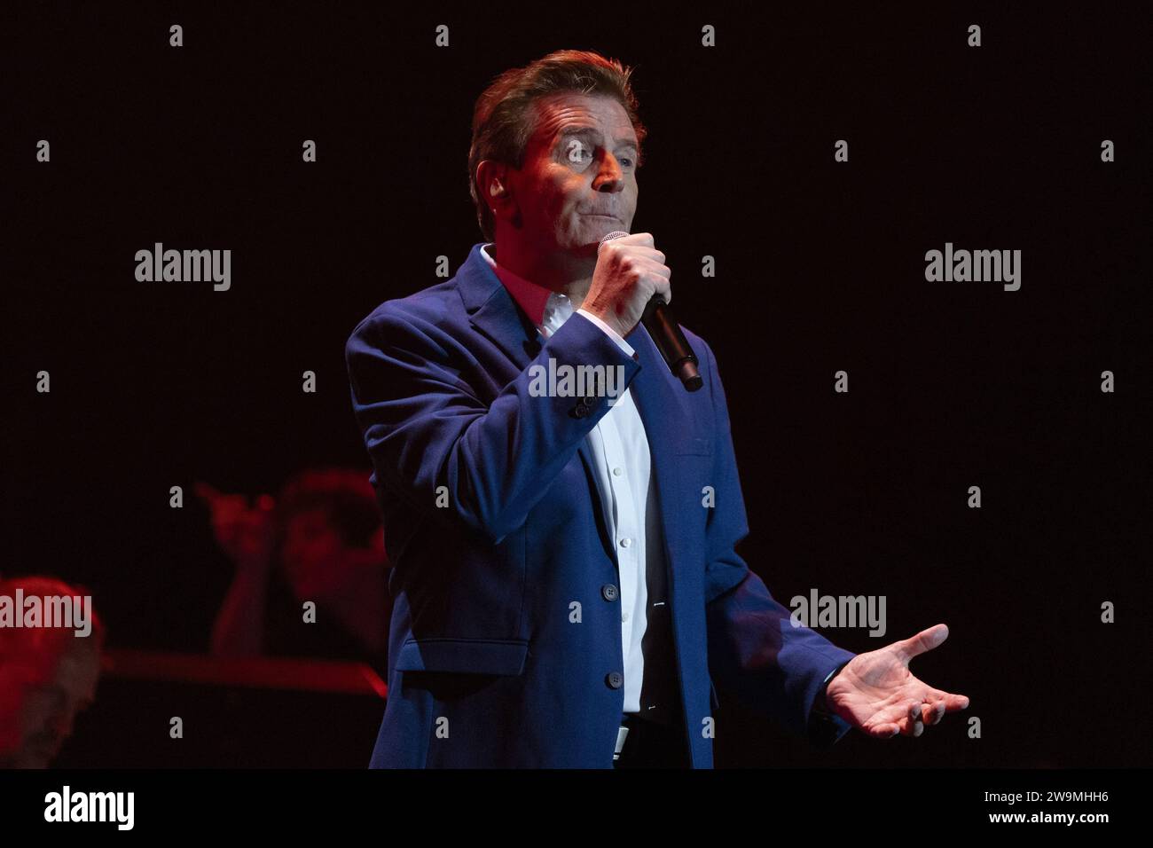 Antwerp, Belgium. 28th Dec, 2023. Singer Luc Steeno performs at the ...