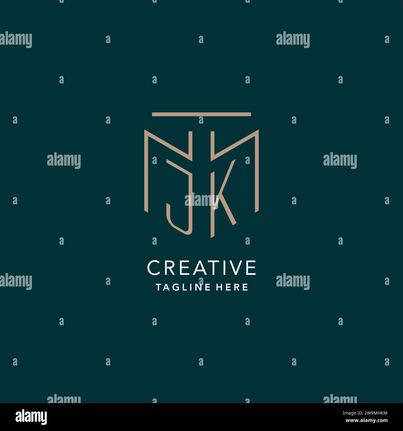 Jk vector jk initials hi-res stock photography and images - Alamy
