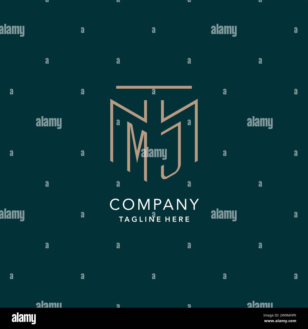 Luxury modern MJ logo monogram with geometric monoline style vector ... Luxury modern MJ logo monogram with geometric monoline style vector ...