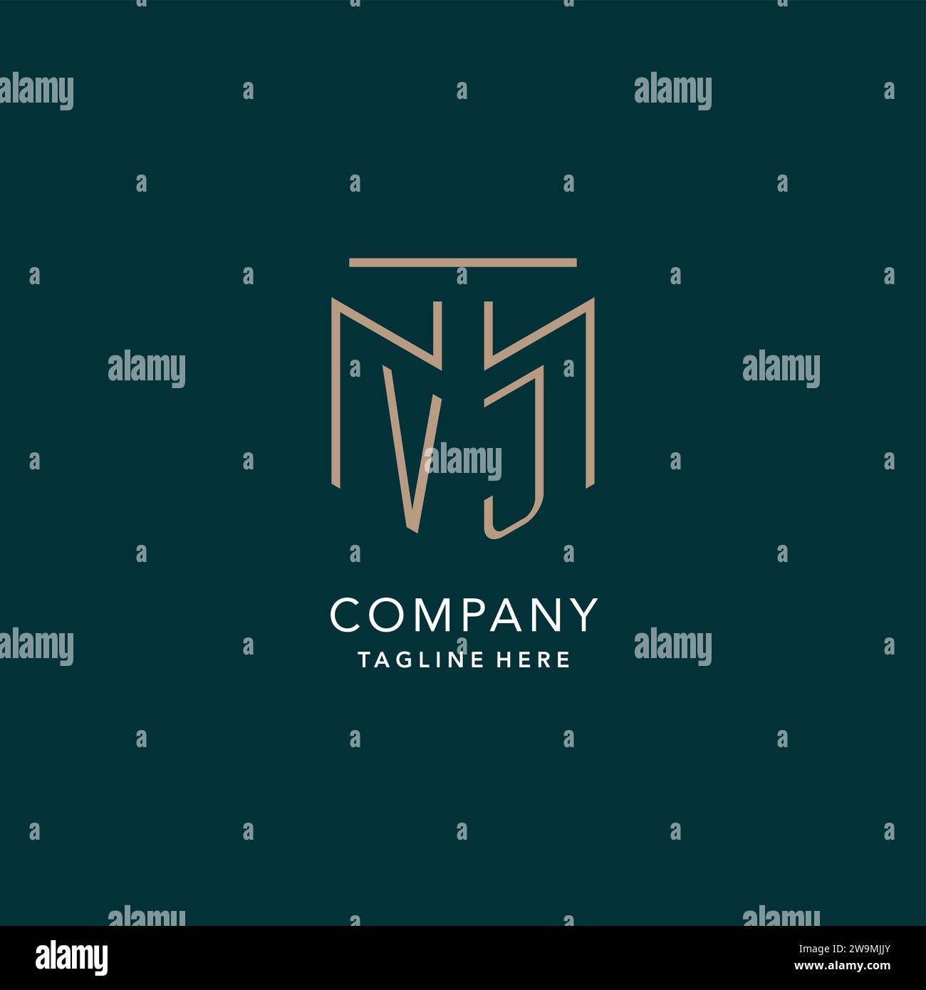 Vj clean logo Stock Vector Images - Alamy
