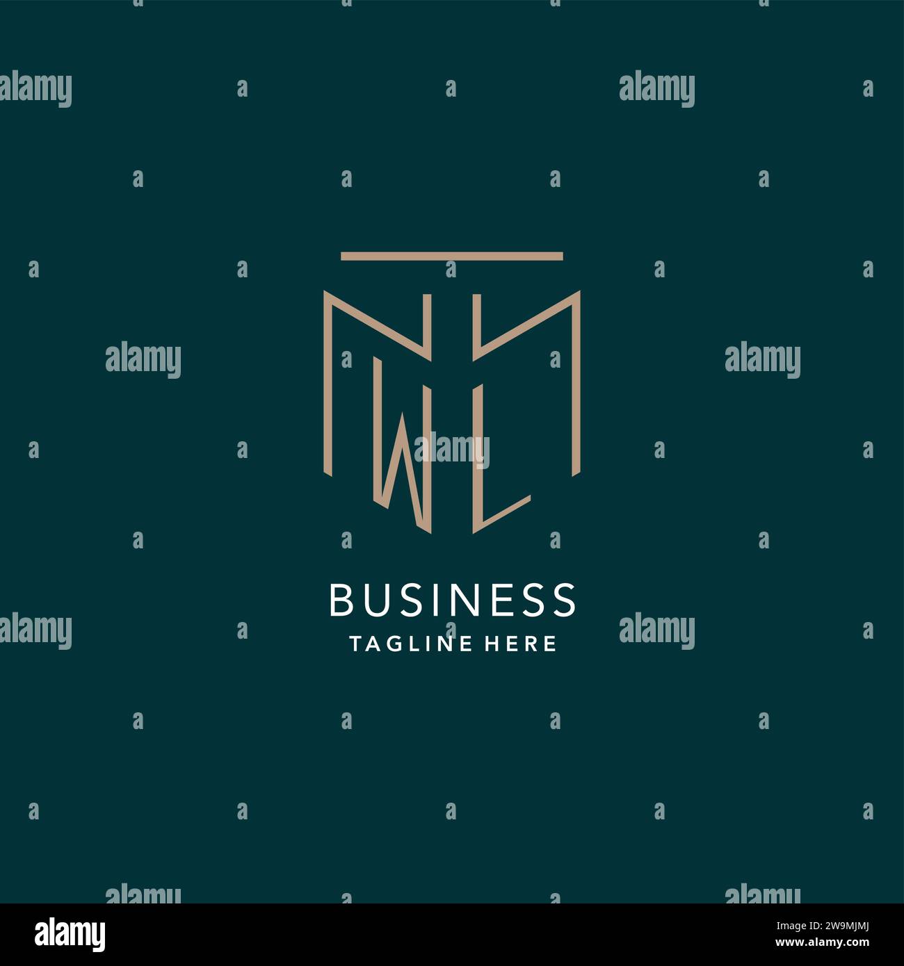 Wl initials Stock Vector Images - Alamy