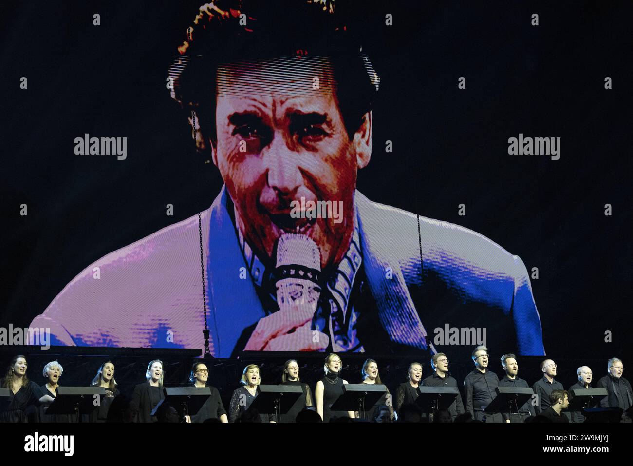 Antwerp, Belgium. 28th Dec, 2023. Illustration picture shows the choir 'Fine Fleur' performing ...