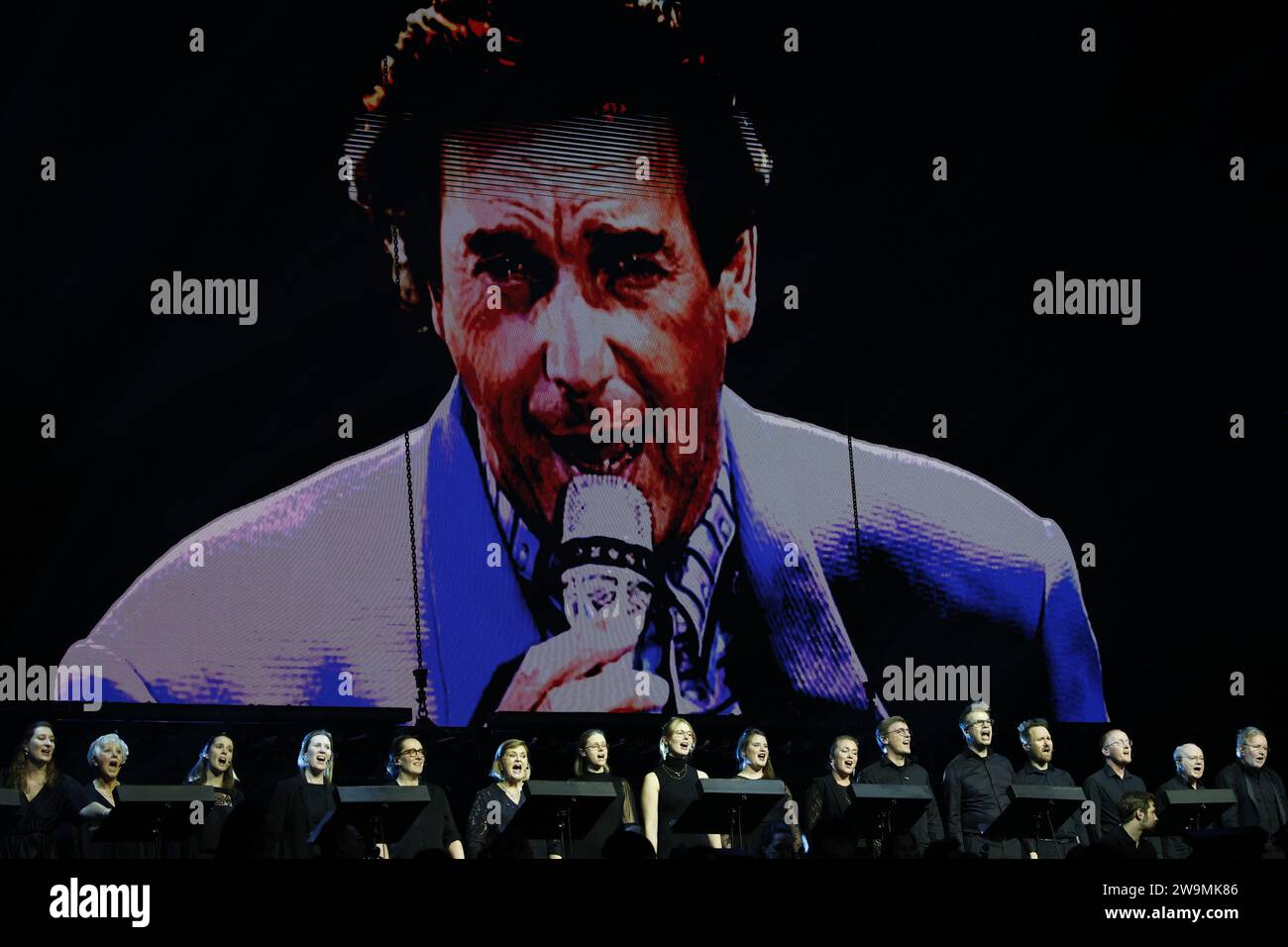 Antwerp, Belgium. 28th Dec, 2023. Illustration picture shows the choir 'Fine Fleur' performing ...