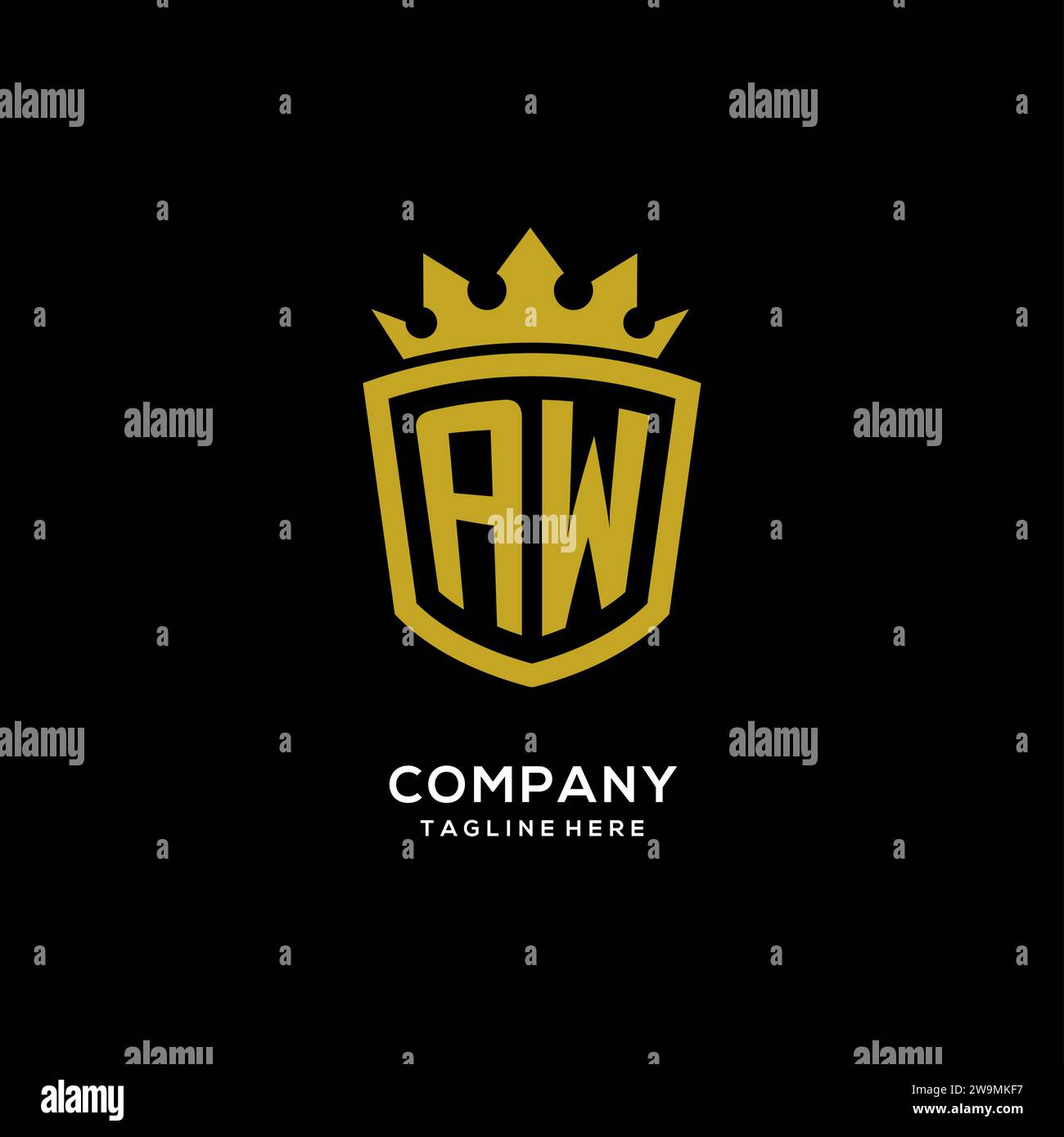 Initial aw Stock Vector Images - Alamy