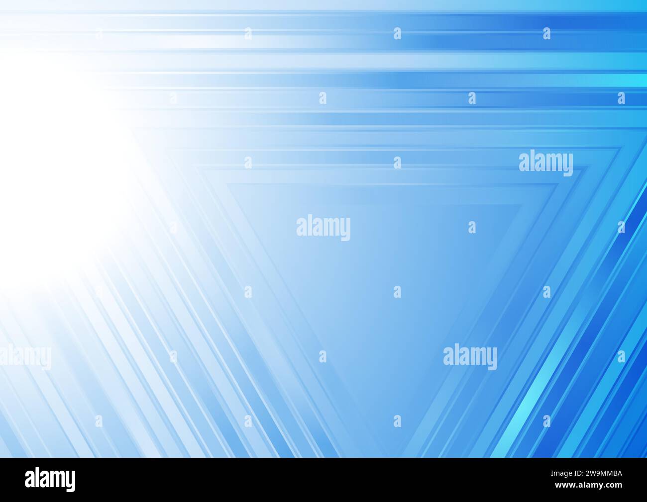 Bright blue geometric tech background with glossy triangles. Vector ...