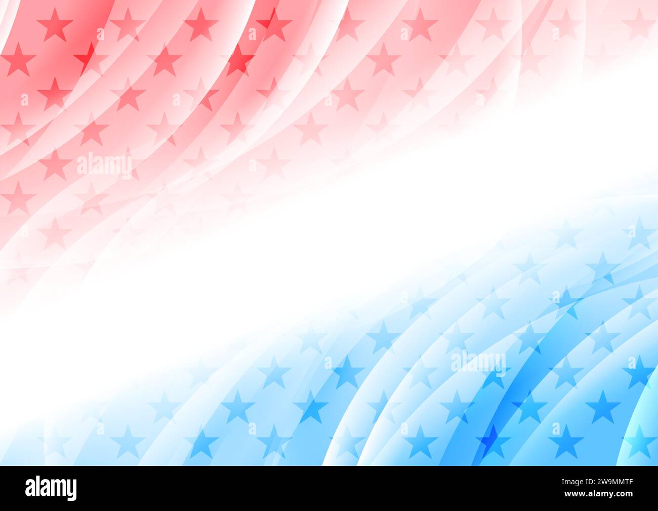USA colors, stars and waves abstract elegant design. Independence Day ...