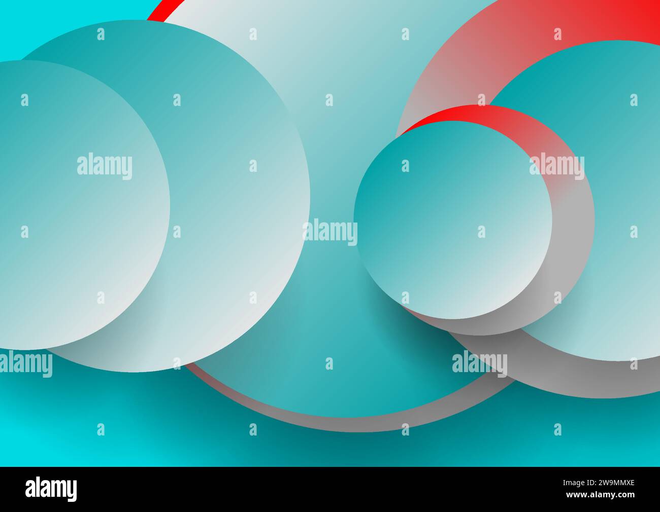 Blue and red circles abstract minimal background. Geometric vector ...