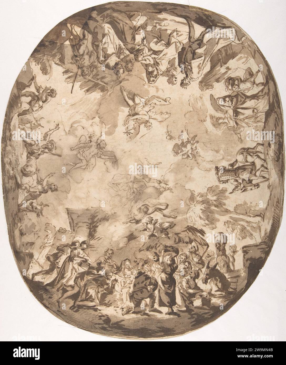 Design for an Oval Ceiling with Four New Testament Scenes 1971 by ...