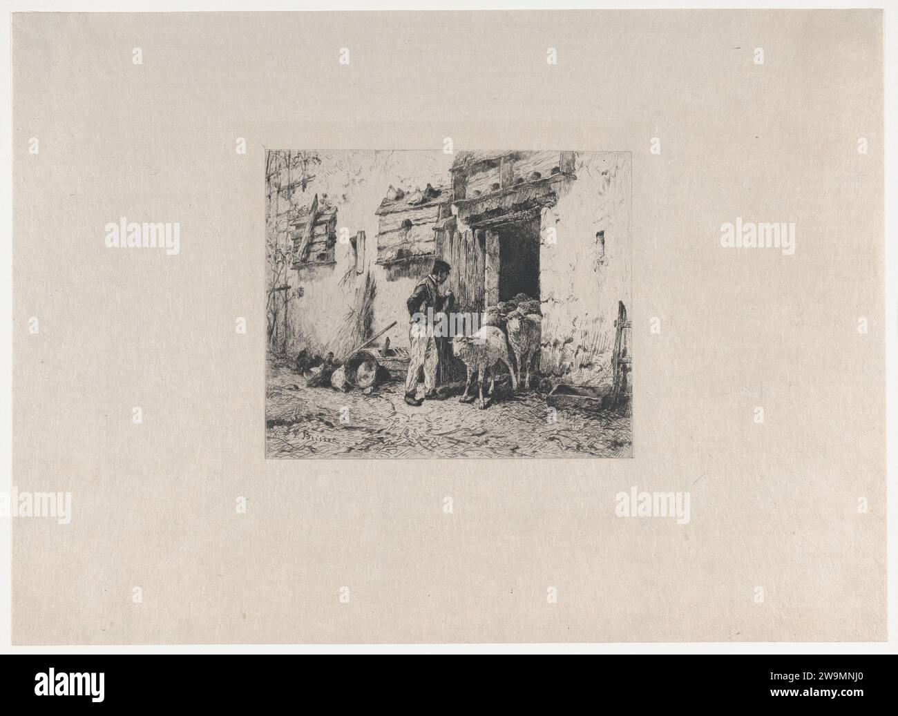 The Departure of the Flock 1958 by Alfred Cadart Stock Photo - Alamy