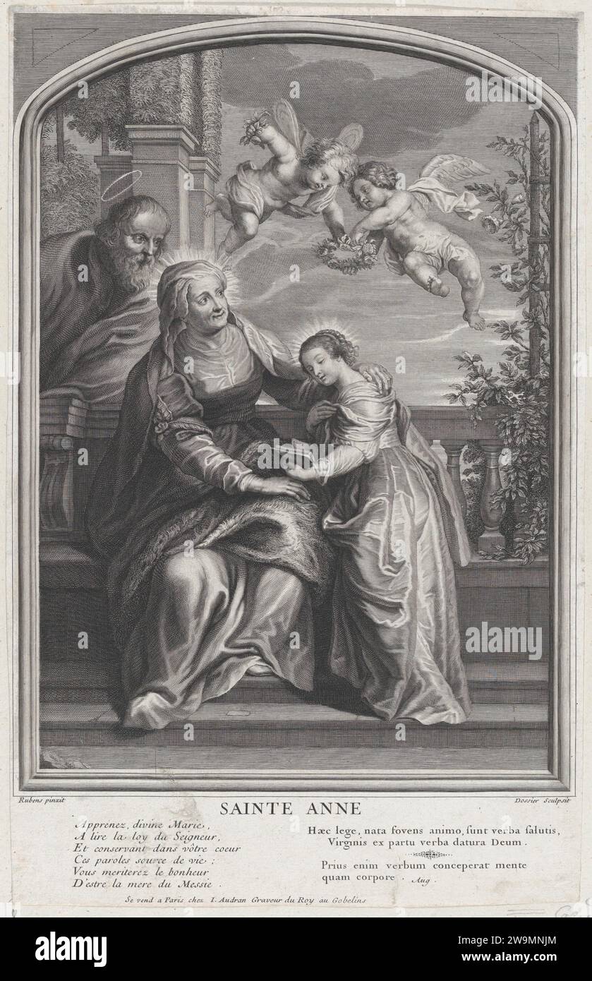 The education of the Virgin, with Saint Anne and the Virgin Mary ...
