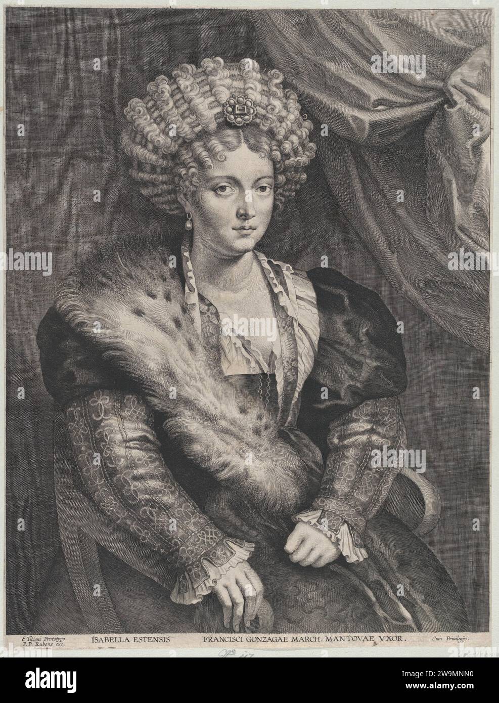 Portrait of Isabella d'Este 1951 by Peter Paul Rubens Stock Photo - Alamy